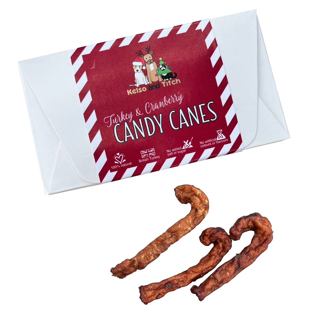 Natural Dog Candy Canes - Turkey & Cranberry – Pets Of The Earth