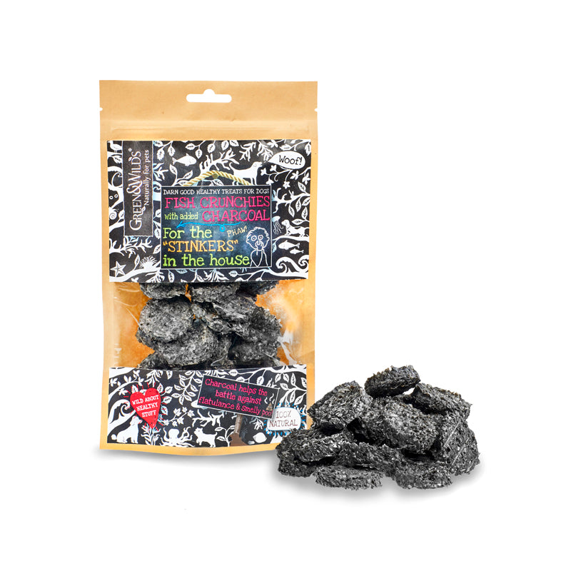 Natural Fish Crunchies With Charcoal - 100g – Pets Of The Earth